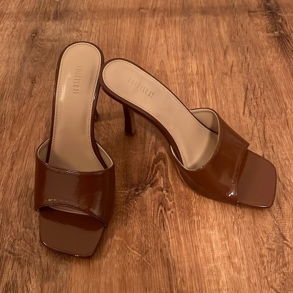 Forever 21 | Shoes | Chocolate Brown Mules Heels Sandals Size 8 Forever ...